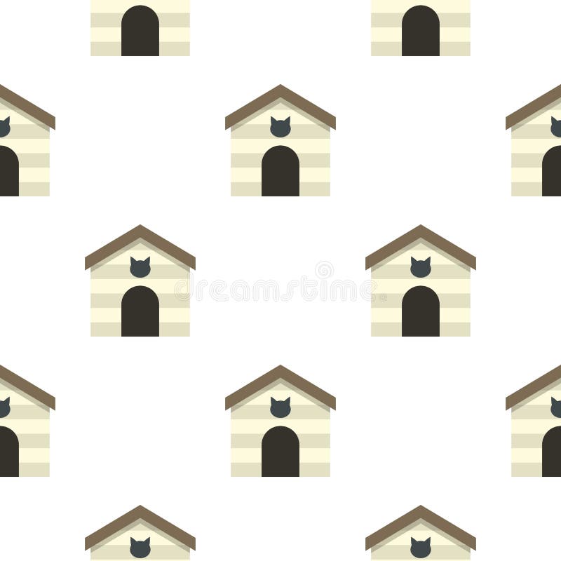 Cat house pattern seamless stock vector. Illustration of idea - 94258737