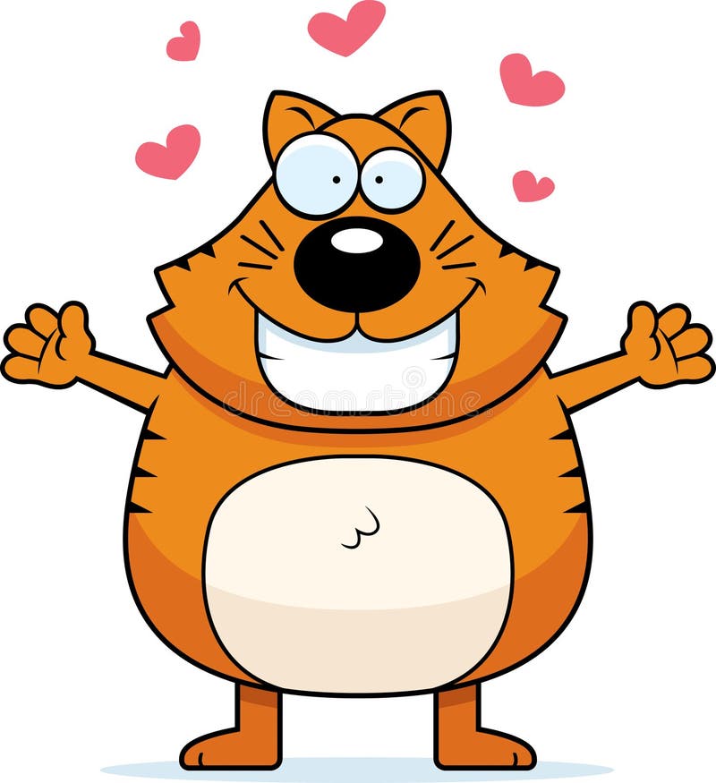 Cat Hug stock vector. Illustration of happy, affection - 14060927