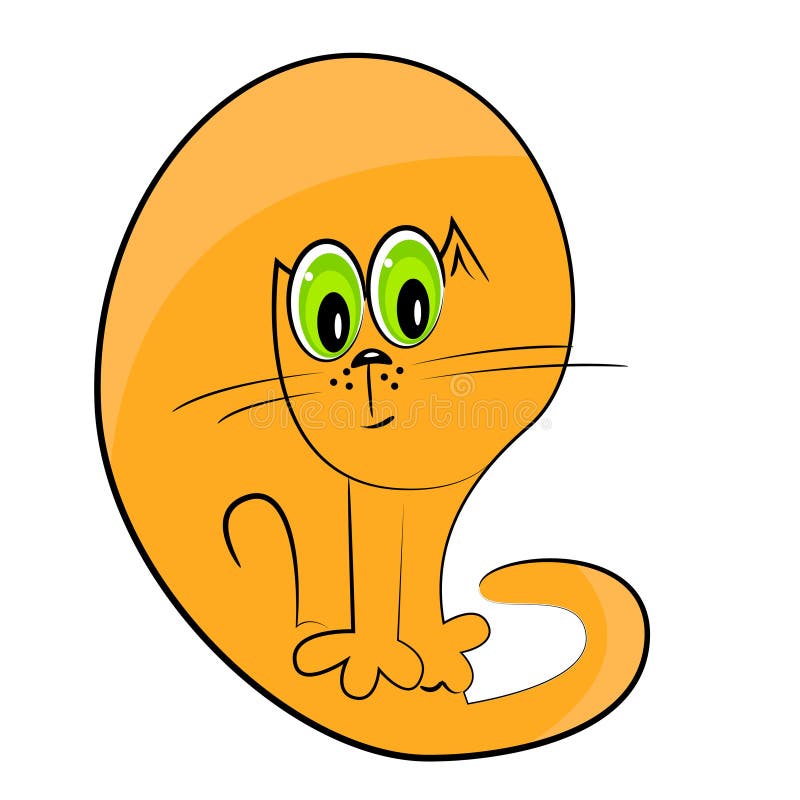 Bored Cat stock illustration. Illustration of line, happy - 9398613