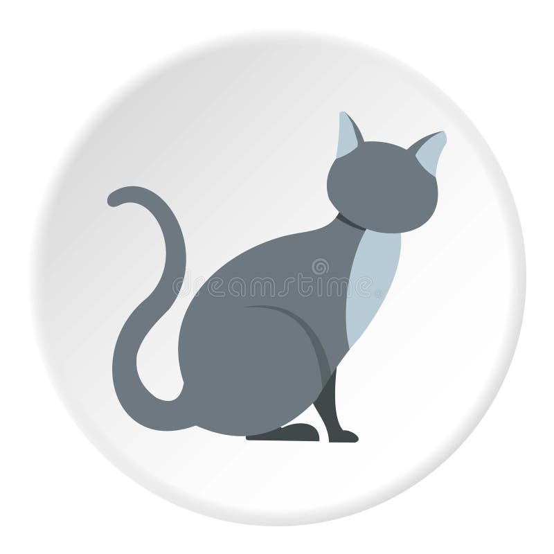Cat icon, flat style stock vector. Illustration of element - 79271427