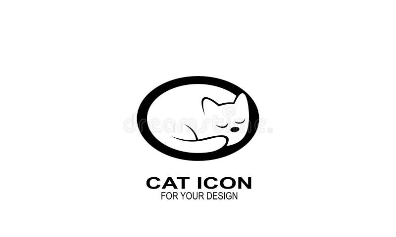 Cat Icon, Logo Vector Illustration Graphic Design Stock Vector ...