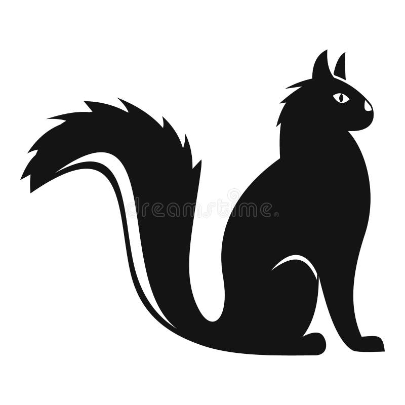 Cat icon, simple style stock vector. Illustration of adorable - 119711824