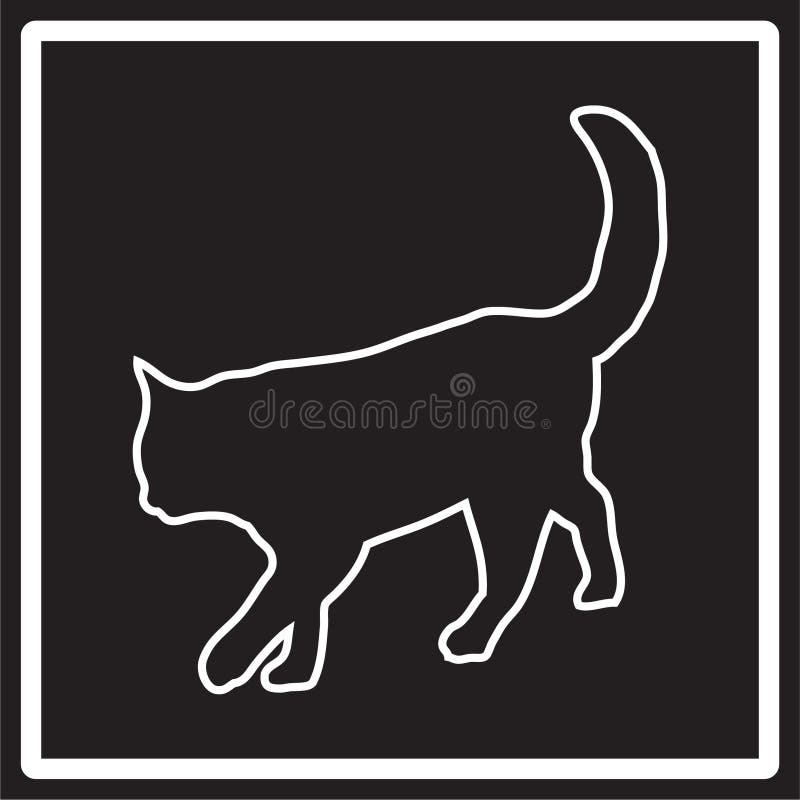 Cat icon stock vector. Illustration of symbol, button - 79839489