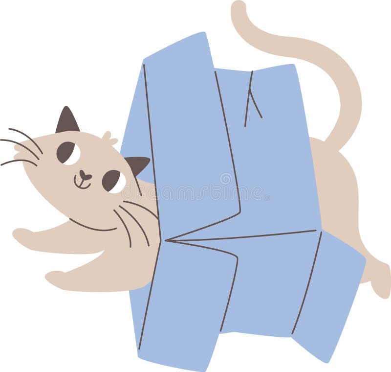 Cat Inside Box stock vector. Illustration of feline - 321589540