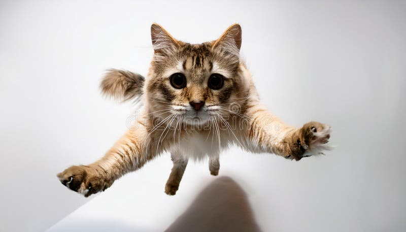 Cat Jump Isolated on Transparent Background Stock Illustration ...