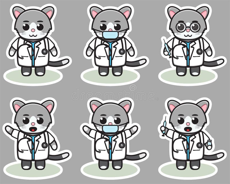 Funny Cat Doctor Stock Illustrations – 585 Funny Cat Doctor Stock ...