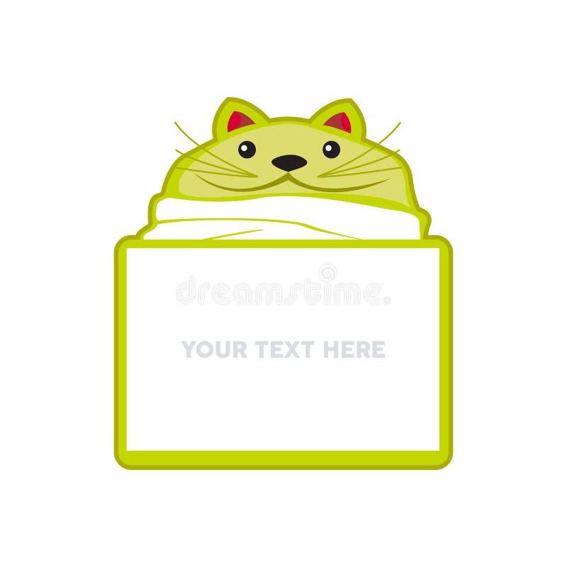 Cat Kitten Vector Message Speech Bubble Note Paper Illustration Cartoon ...