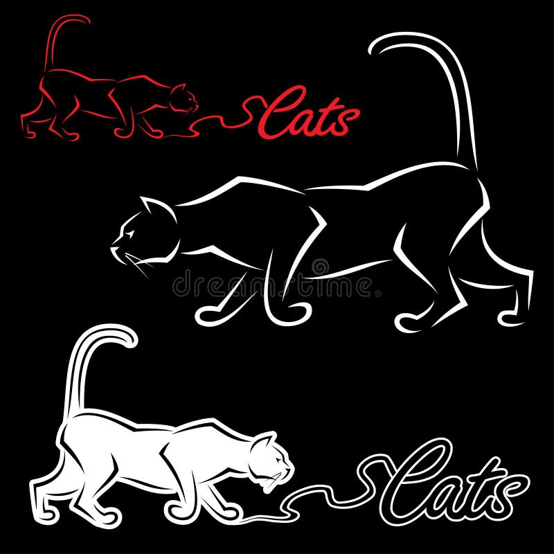 Cat label stock vector. Illustration of string, text - 28539098