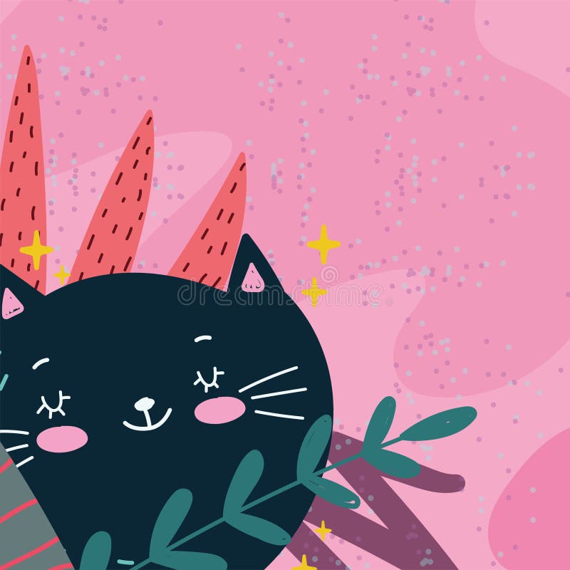 Cat kid illustration stock vector. Illustration of cute - 264509714