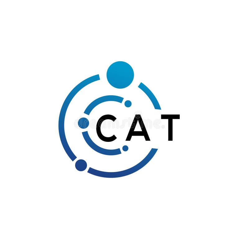 CAT Letter Logo Design on White Background. CAT Creative Initials ...