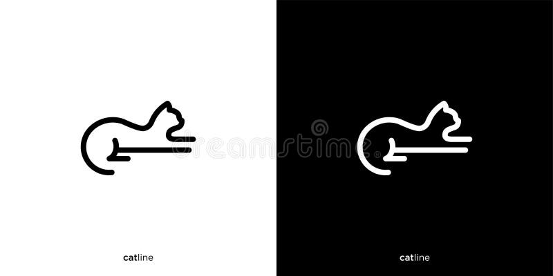 Simple Cat Line Logo Designs. Stock Vector - Illustration of signs ...
