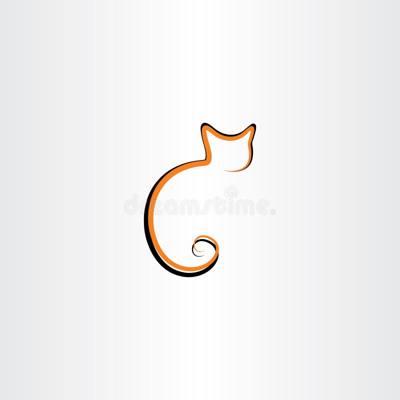 Cat Line Icon Vector Logo Symbol Element Stock Vector - Illustration of ...