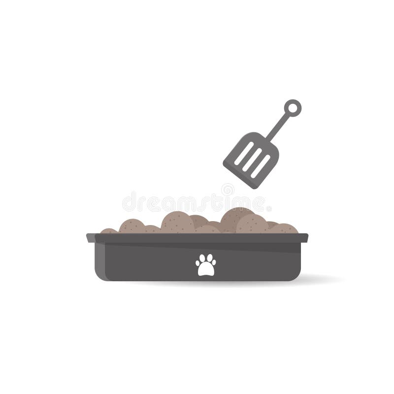 Cat litter box stock vector. Illustration of feces, litter - 94252698