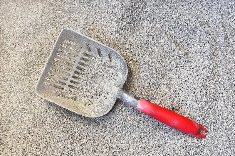 Cat Litter and Pooper Scooper Close Up Stock Image - Image of sanitary ...