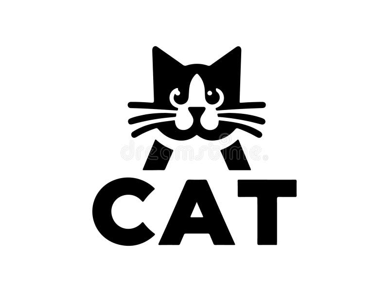Cat Logo Design Icon Symbol Vector Template. Stock Vector ...