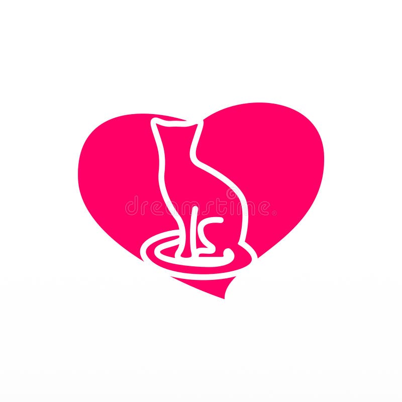 Cat Logo Design Template. Unique Animal Logo Design Concept Stock ...