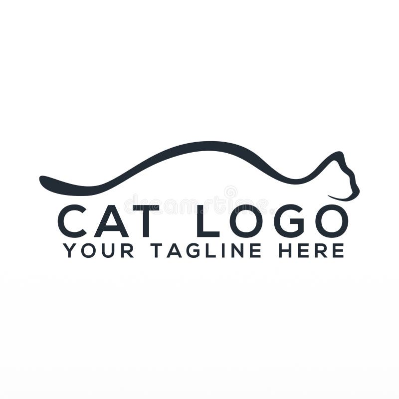 Cat Logo Design Template. Unique Animal Logo Design Concept Stock ...