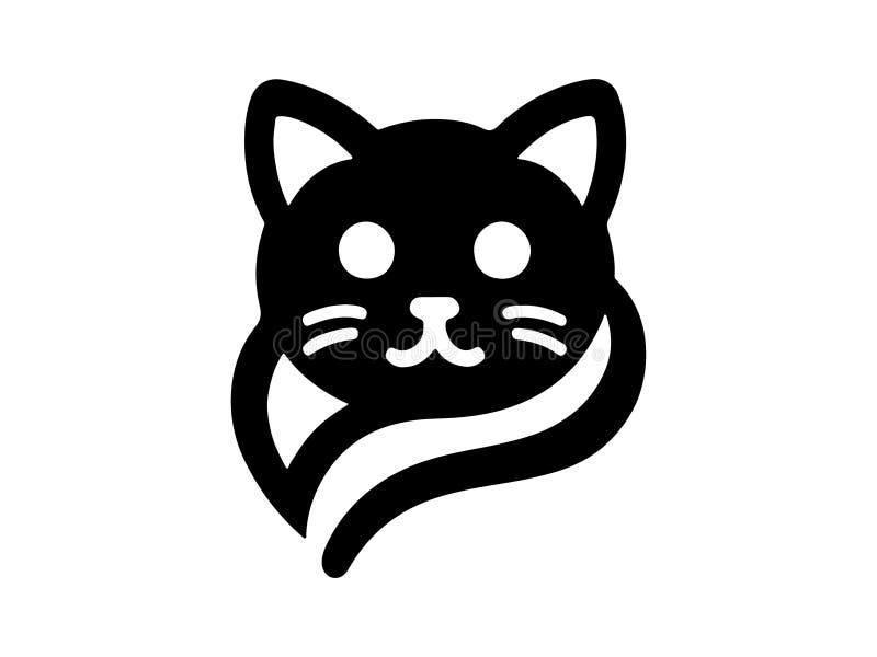 Cat Logo. Cat Head Icon. Cat Face Logo. Silhouette Simple. Cat Head ...