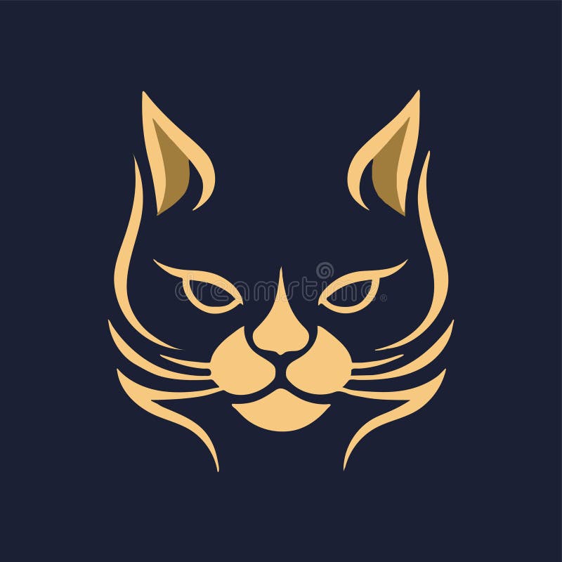 Cat Animal Logo Illustration Vector Design Stock Vector - Illustration ...
