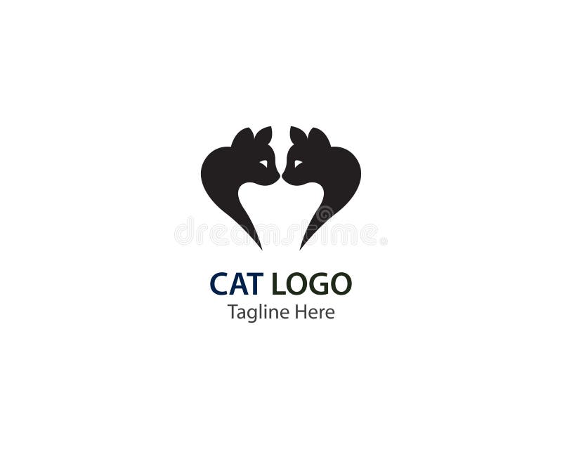 Cat Logo Vector Illustration Template Stock Illustration - Illustration ...