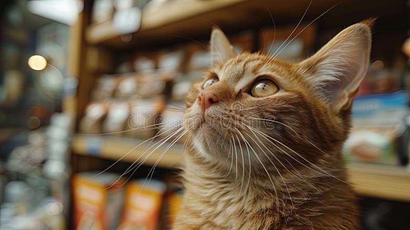 A Cat is Looking at the Camera with Its Eyes Wide Open Stock Photo ...