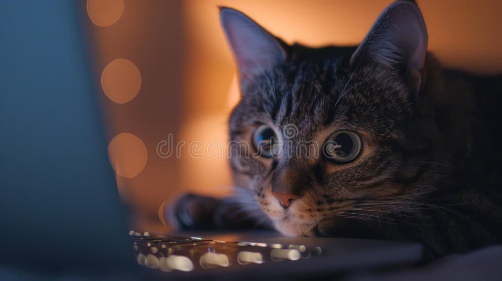 845 Cat Looking Computer Screen Stock Photos - Free & Royalty-Free ...