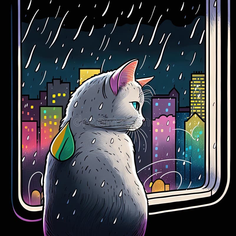Cat Looking Out Window Stock Illustrations – 1,244 Cat Looking Out ...