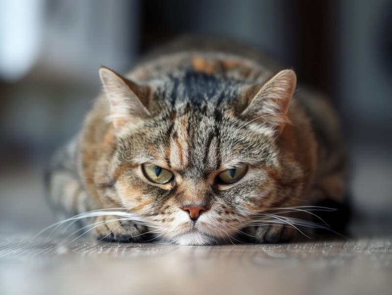 A Cat that Looks Very Bored Stock Illustration - Illustration of ennui ...