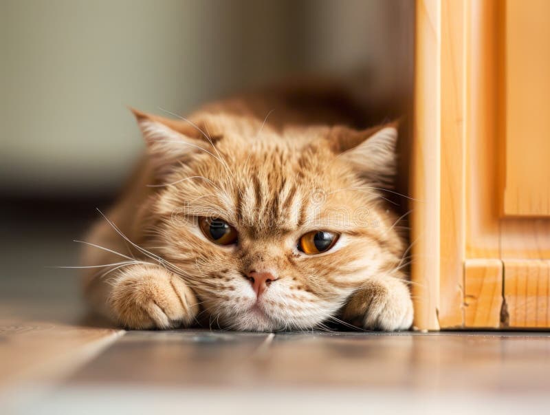 A Cat that Looks Very Bored Stock Illustration - Illustration of ...
