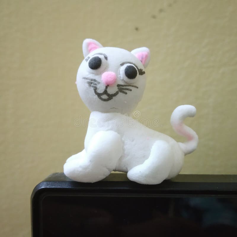 Cat love cartoon foam clay stock image. Image of foam - 334931537