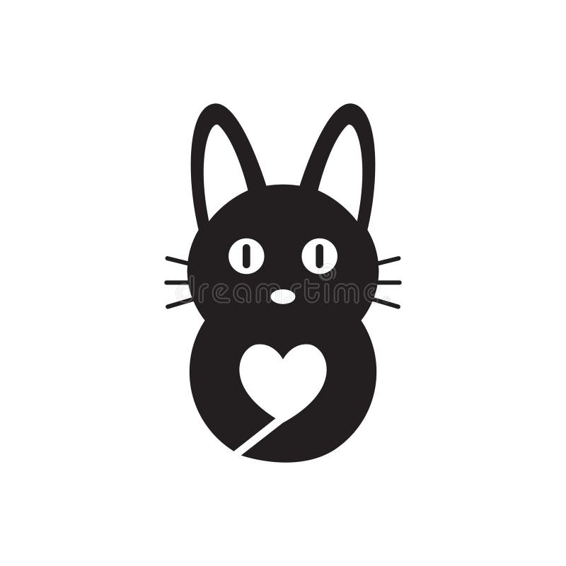 Cat Lover Mascot Cute Cartoon Logo Design Vector Stock Vector ...