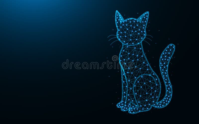 Cute Animal Wireframe Mesh Stock Illustrations – 77 Cute Animal ...