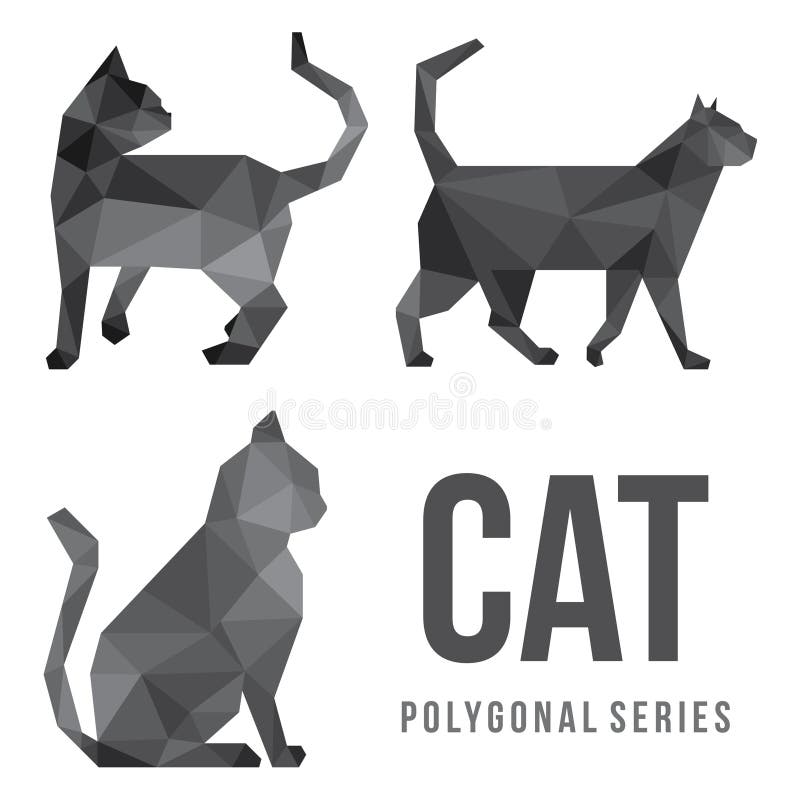 Cat low poly design stock vector. Illustration of kitten - 202930670