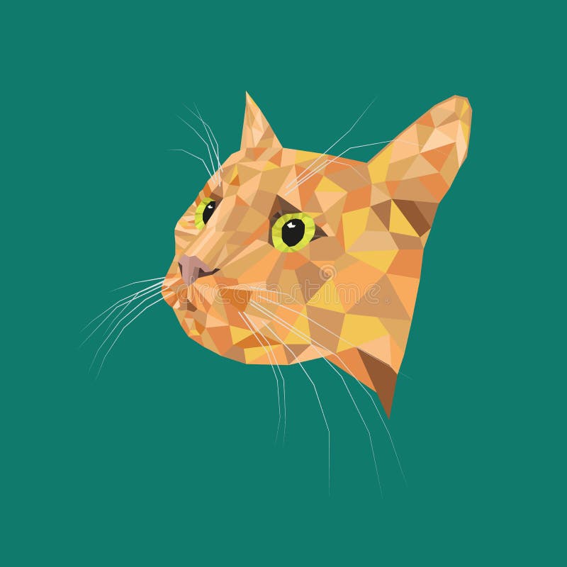 Cat low poly stock vector. Illustration of background - 185876178