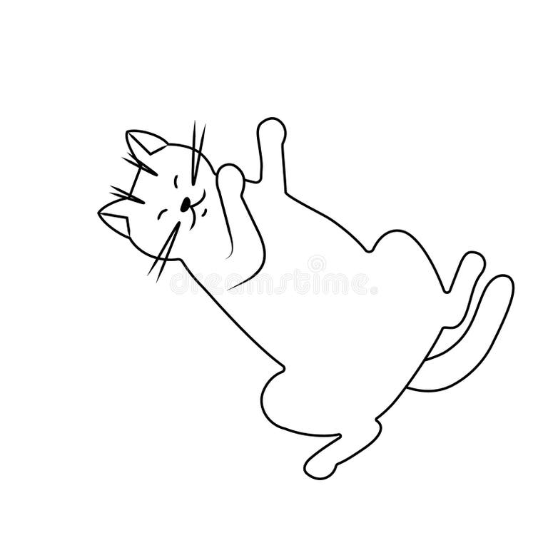 Cat Silhouette Lying Down Stock Illustrations 108 Cat Silhouette Lying Down Stock