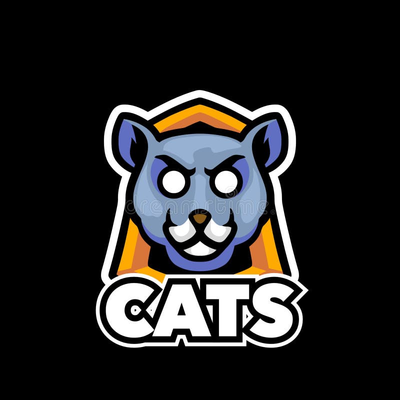 Cat Mascot Logo Design Sport Stock Vector - Illustration of cartoon ...