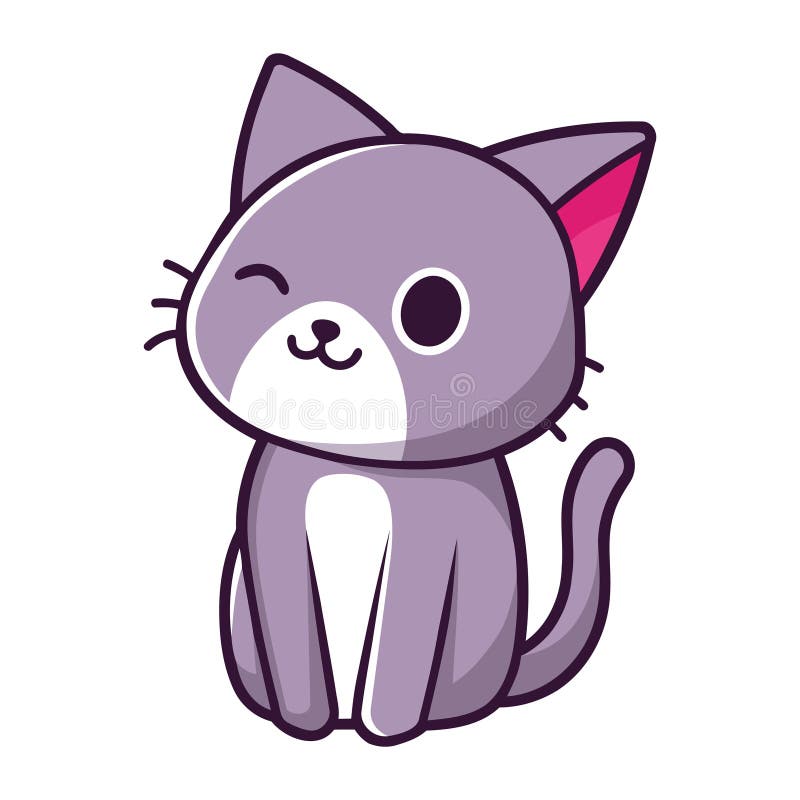 Cat mascot winking stock vector. Illustration of smile - 297195167