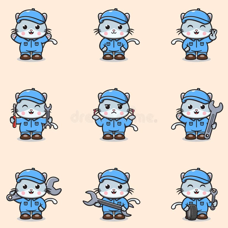 Mechanic Cat Stock Illustrations – 873 Mechanic Cat Stock Illustrations ...