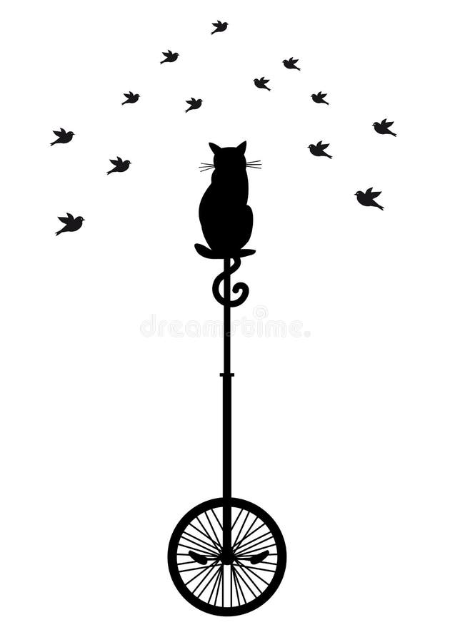 Old Bicycle with Birds, Vector Stock Vector - Illustration of bird ...