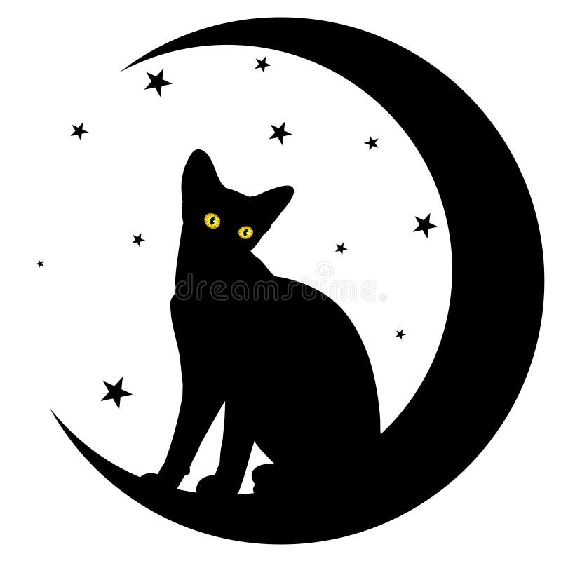 Symbol Of The Moon With Stars. Stock Vector - Illustration of symbol ...