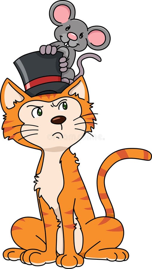 The cat and the mouse stock vector. Illustration of cartoon - 318743498