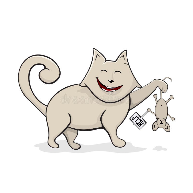 Cat and mouse stock vector. Illustration of background - 72599188