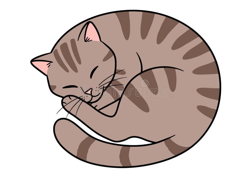 Cat Nap Clipart. stock photo. Illustration of nose, pattern - 359721878