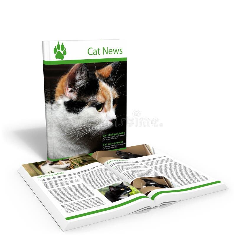 Cat News stock illustration. Illustration of brochure - 23515691
