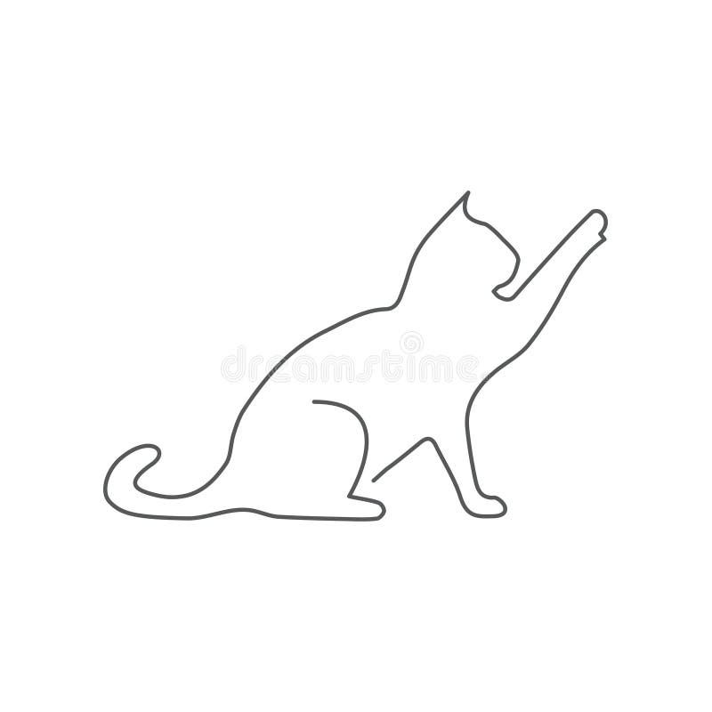 Cat Face Single Line Drawing Stock Illustrations – 392 Cat Face Single ...