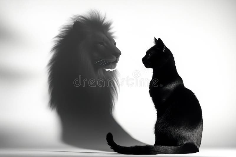 Small Cat Opposite Shadow Stock Illustrations – 4 Small Cat Opposite ...