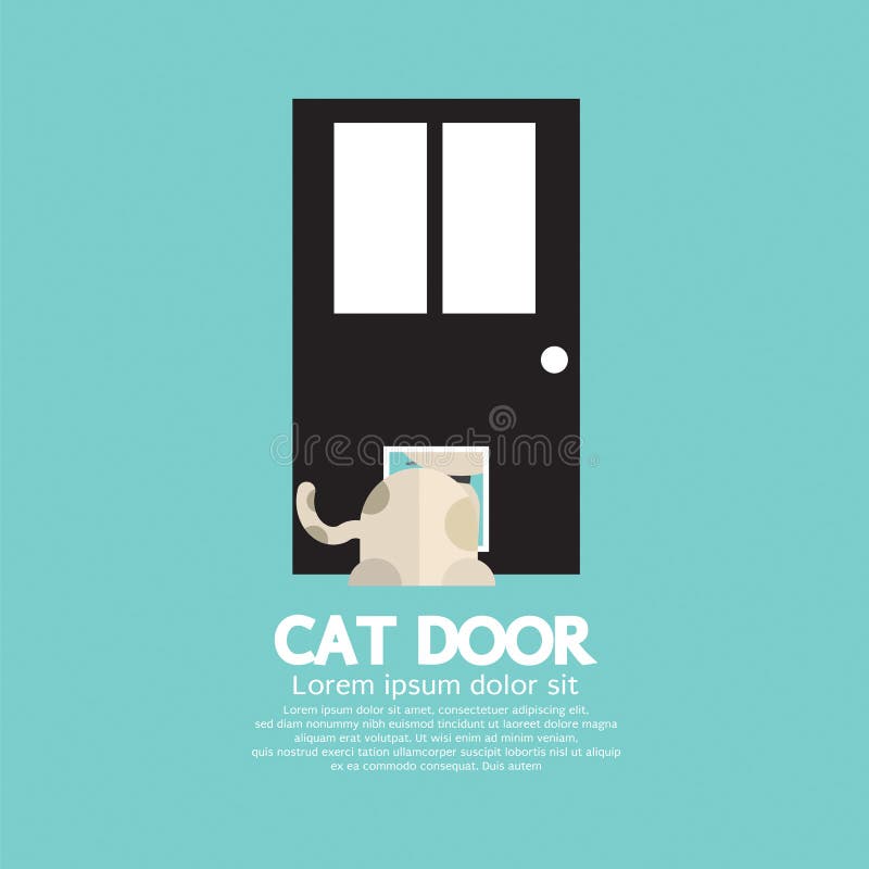 Cat Passing through the Door Pour Le Chat Illustration de Vecteur ...