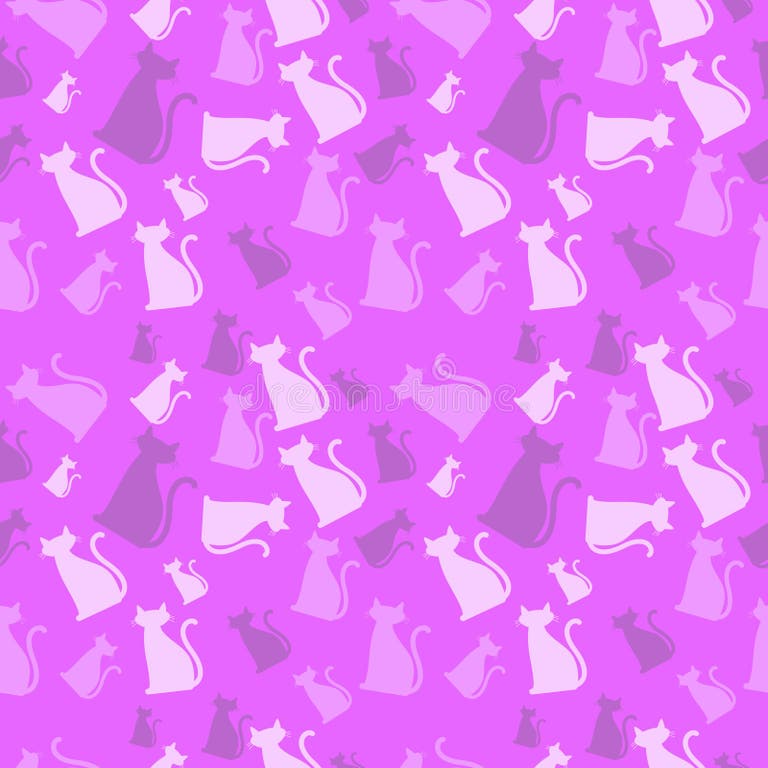 Cat Pattern Pink stock vector. Illustration of lover - 19492584