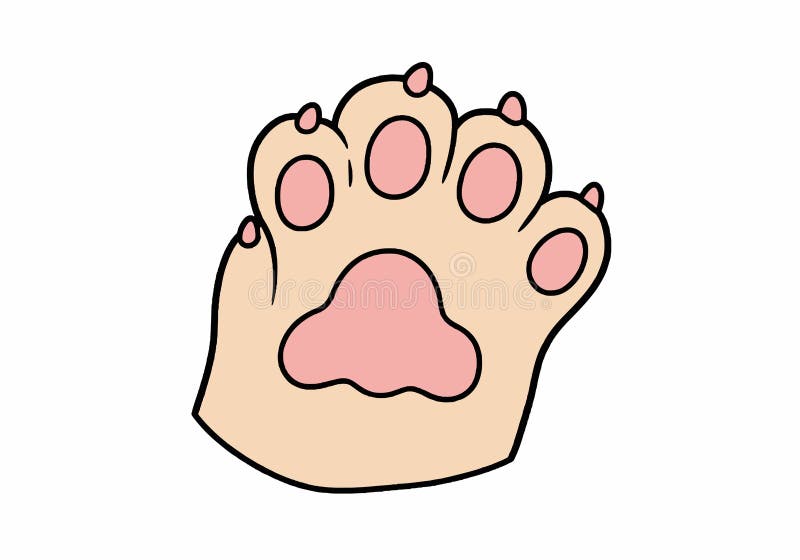 Cat Paw Claws Outline Stock Illustrations – 1,158 Cat Paw Claws Outline ...