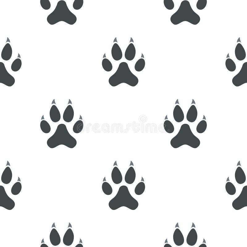 Cat paw pattern seamless stock vector. Illustration of style - 94258539
